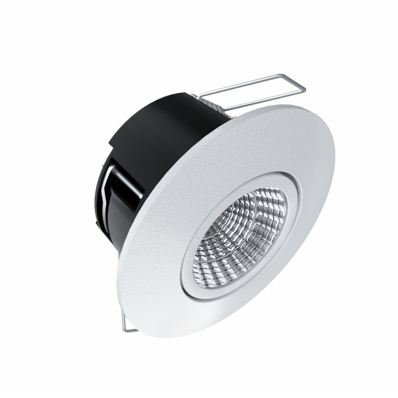 LED downlight spectrum, 6W, 3000K, IP54, 230V, Hvid/Sort