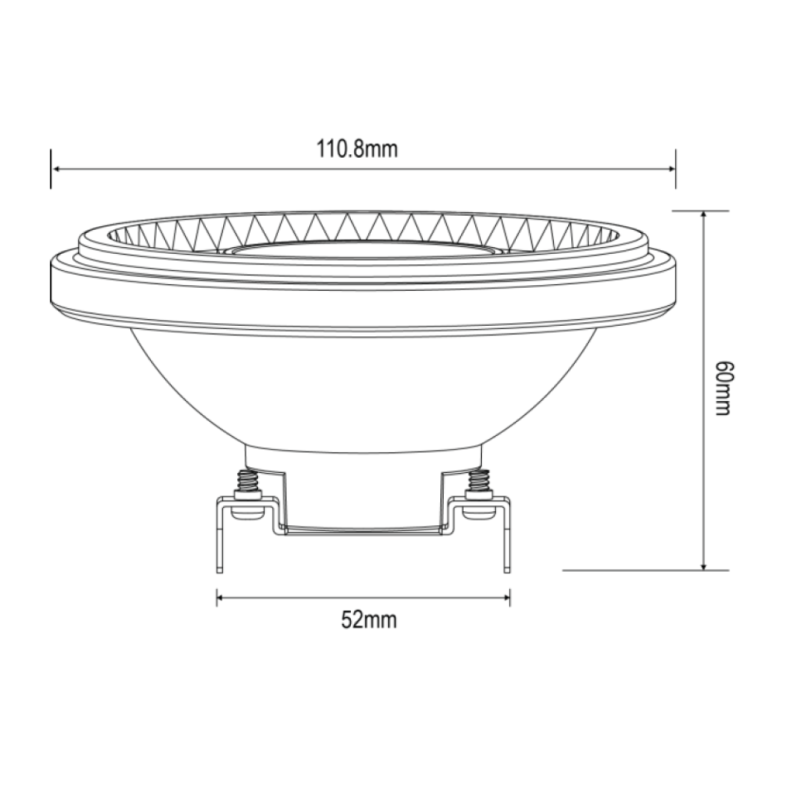 LED spotlys AR111, G53, 12V DC, 12W, SHARP