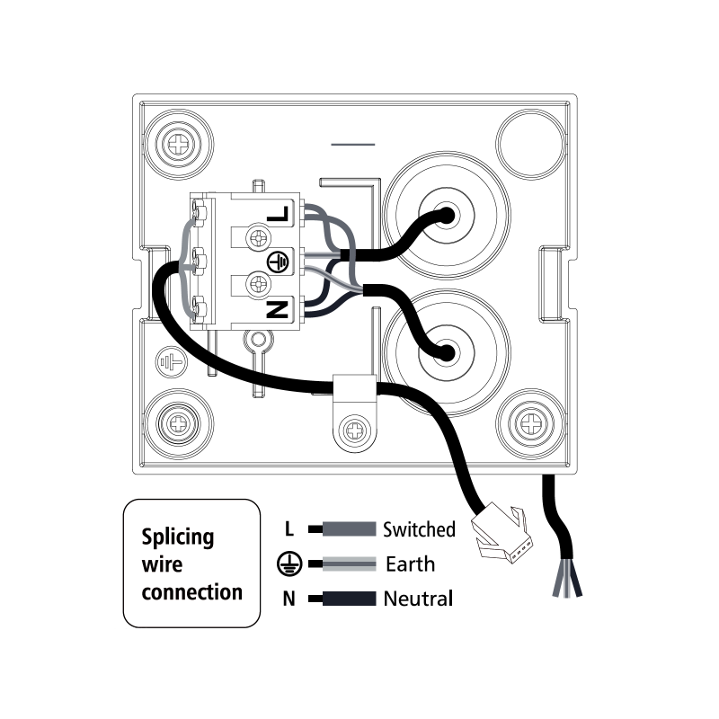 LED Cube facadelampe 10W, sort, 3000K