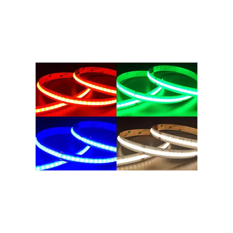 LED COB- bånd RGB+WW 24W/m, 24V, IP20, 840 LED pr. meter
